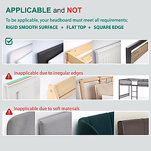 Floating Bed Headboard Shelf, Modern Simple Design, Bedside Storage Organizer for Bedroom, Dorm Room. Perfect Substitute for Night Stand.