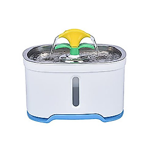 Generic Pearl Garden Rectangular Shaped Pet Fountain 2.5L Large Capacity Stainless Steel Tray (Blue) PD998