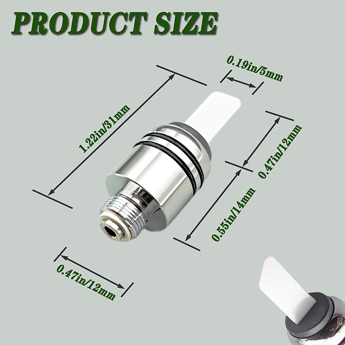 MengMain Ceramic Hot Knife Tip,Heating Multi-Tool Ceramic Knife Tip for Slicing Wax or Viscous oil etc (2-White)