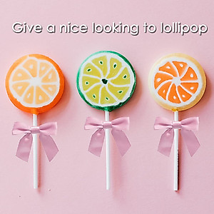 BAISDY 50pcs Twist Tie Bows for Treat Cake Pops Sealing Lollipop Bags Ribbon Bows Craft Twist for Brithday Baby Shower Valentine's Day Christmas Party (Light Pink)