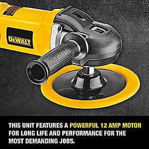 DEWALT Buffer/Polisher, Variable Speed, Soft Start, 7-Inch/9-Inch (DWP849X) , Yellow