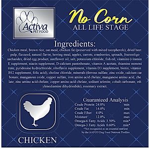 Activa No Corn Custom Dog Food (Chicken, 4.5lb.)