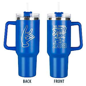 BBGreek Zeta Phi Beta Official Vendor - Stainless Steel Insulated Tumbler - 40 oz - Sorority Paraphernalia