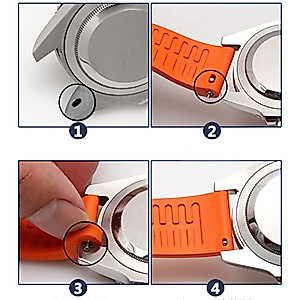 Bands for Moonswatch Watch,Leather Strap Compatible with Omega X Swatch Moonswatch Speedmaster/Rolex/SEIKO Etc 20mm Watch,Quickly Release Swatch Omega Moonswatch Leather Replacement Band