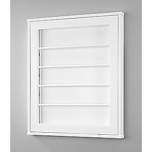Whitmor MDF, Wood, Steel Wall Mounted Drying Rack for Storage, White