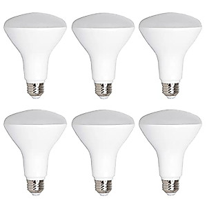 Maxxima LED BR30 65 Watt Equivalent Dimmable 8 Watt Light Bulb Warm White 720 Lumens Energy Star, 3000K (Pack of 6)