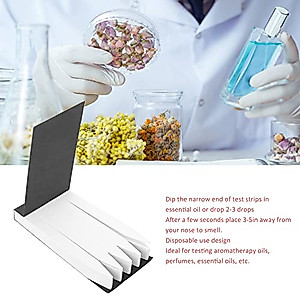 YZSHILIUHUA 100pcs Perfume Test Strips for Essential Oils and Fragrances, Disposable Testing Paper with Black Cover for Quick Scent Classification and Aroma Evaluation