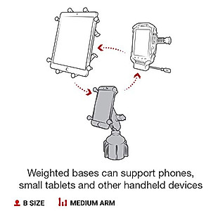 RAM Mounts RAP-B-299-4-UN10U X-Grip Large Phone Mount with RAM Stubby Cup Holder Base with Medium Arm