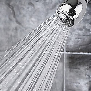 Niagara Conservation N2912CH Earth Spa 3-Spray with 1.25 GPM 2.7-in. Wall Mount Adjustable Fixed Shower Head in Chrome, 1-Pack | Bathroom Shower Head Sprayer with Pressure Compensation Technology