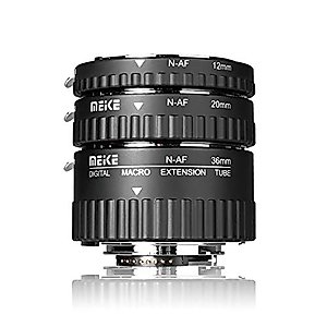 MEIKE N-AF1-A Macro Electronic Mount Auto Foucs Macro Metal Extension Tube Adapter for Nikon DSLR Camera D80 D90 D300 D300SD800 D3100 D3200 D5000 D5100 D5200 D7000 D7100 etc