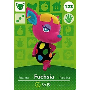 Nintendo Animal Crossing Happy Home Designer Amiibo Card Fuchsia 123/200 USA Version