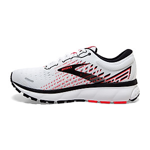 Brooks Women's Ghost 13 Running Shoe - White/Pink/Black - 11.5 Medium