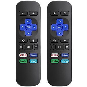 (2 Pack) Replacement Remote Control for Roku Express, for Roku Premiere, for Roku Box, for Roku Player, for Roku 1 2 3 4 -【NOT for Stick or TV】