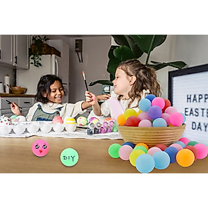 meizhouer Colored Ping Pong Balls: 50 or 100 Pack 40mm 2.4g Entertainment Table Tennis Balls Mixed Colors for Game and Advertising