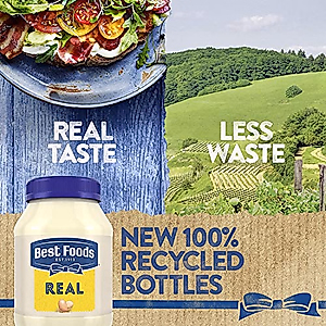 Best Foods Mayonnaise For a Creamy Condiment for Sandwiches and Simple Meals Real Mayo Gluten Free, Made With 100% Cage-Free Eggs 30 Fl Oz (Pack of 3)