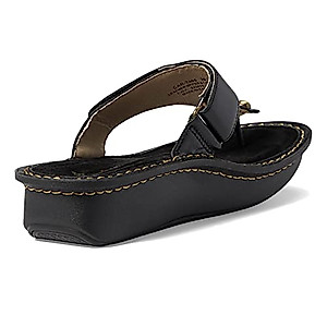 Alegria Womens Carina Coal Leather Thong Sandal 9 M US