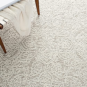 Safavieh Metro Collection 11' x 15' Natural/Ivory MET998A Handmade Contemporary Wool Living Room Dining Bedroom Area Rug