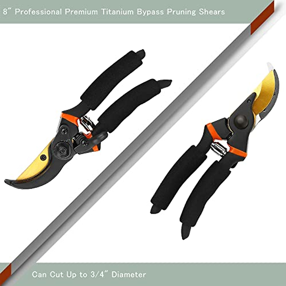 Lopper Hedge Shear & Pruner Combo Set, YRTSH 3-Piece Gardening Tool, Heavy Duty Tree & Shrub Care Kit for Yard, Garden & Lawn, Professional Hedge Clippers Tree Trimmer for Indoor & Outdoor Gardening