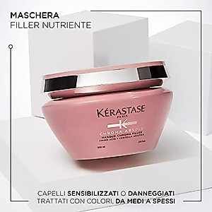Kerastase Chroma Absolu Anti-Porosity Deep-Filling Hair Mask | For Damaged Color-Treated Hair | Strengthens and Hydrates | With Lactic Acid | Chroma Filler | 6.8 Fl Oz