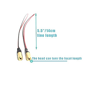 650nm red light laser module industrial laser module adjustable focal length6.2mm(point-2packs)