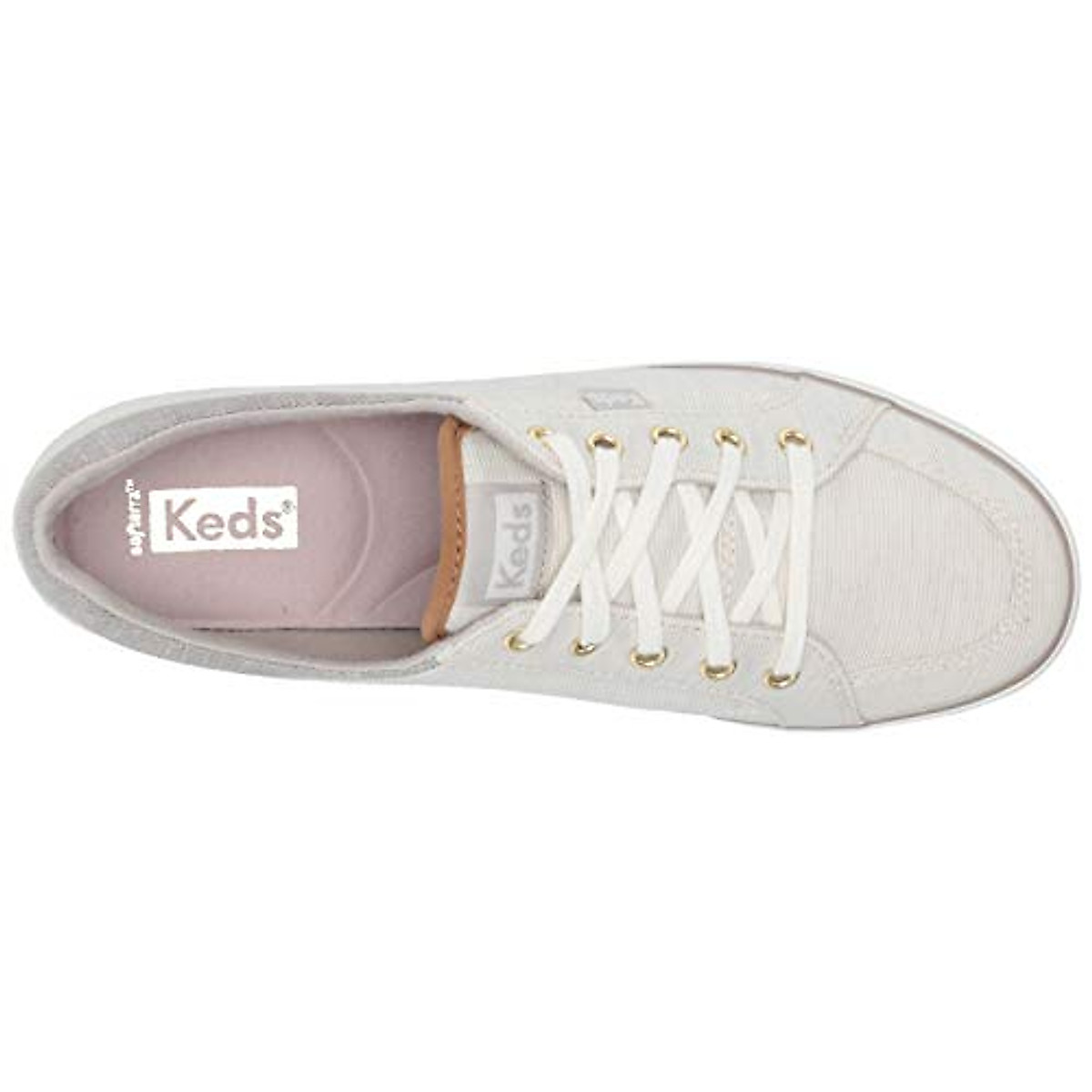 Keds Women's Center II Sneaker, Gray Stripe, 7.5 Medium