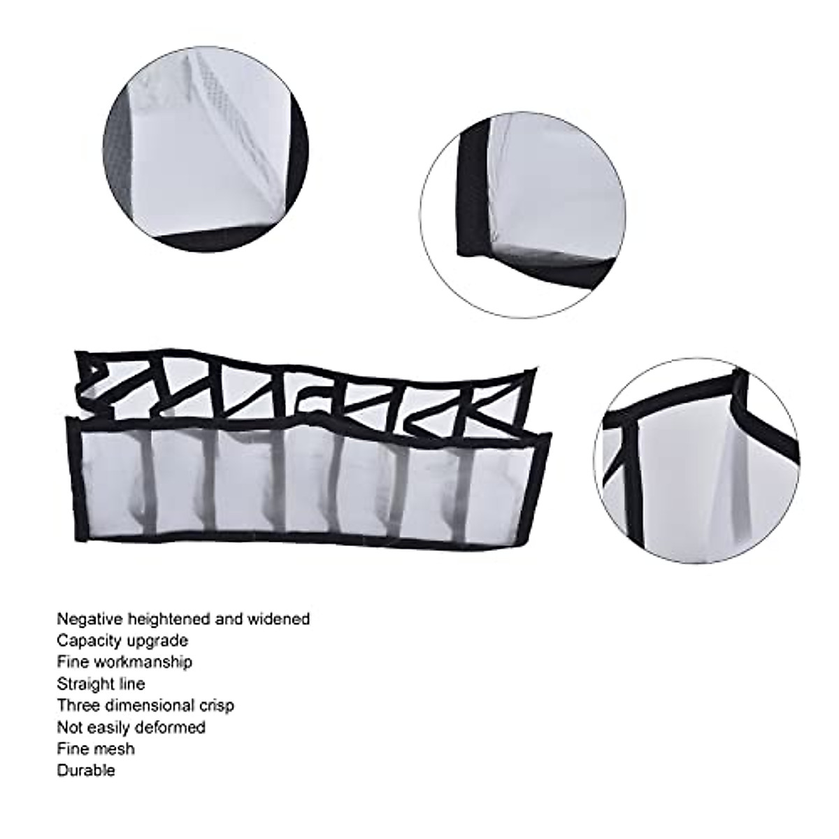 Orenic Mesh Bras Storage Box, Multi Purpose Foldable Drawer Divider for Underwear, Bras, Socks, Jeans, Panties, Leggings, T-Shirts, Foldable Compartment Storage Box Drawer Organizer(7cells)