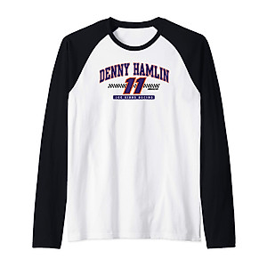 NASCAR - Denny Hamlin - Arch Raglan Baseball Tee