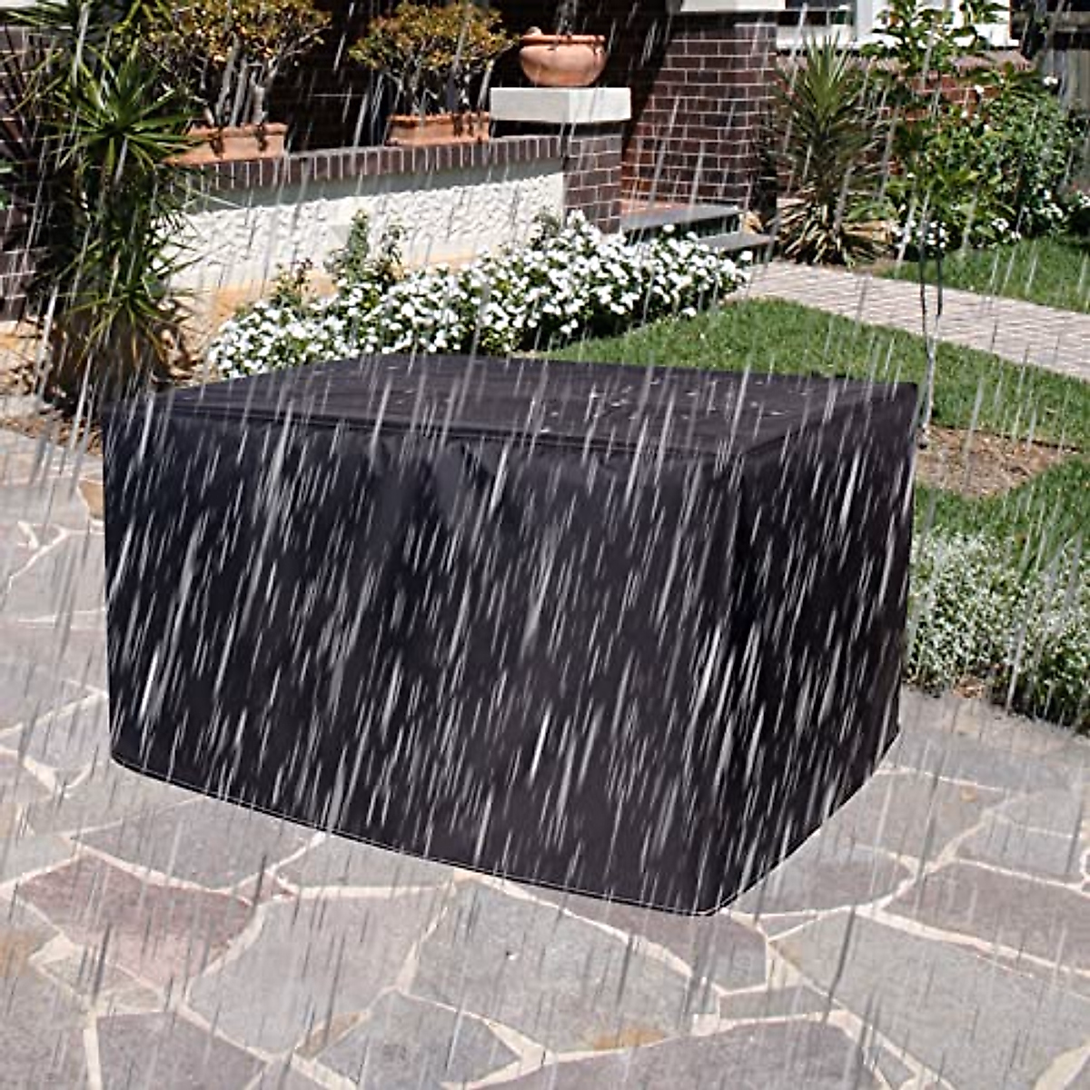 SCNSYL Patio Furniture Covers Waterproof Heavy Duty 48x24x28in,Windproof,Dustproof,Snowproof,Rectangular 420Dfurniture Covers for Sofa,Outdoor Furniture Covers.