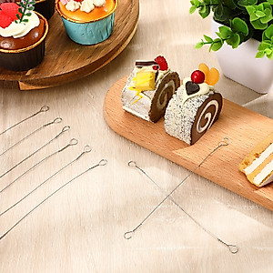 Nuanchu 10 Pcs Cheese Slicer Wire Replacement Cheese Cutter Wire for Block Cheeses Butter Cutting Polished Marble Cheese Slicer Board Wire (Style 1)