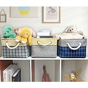 Large Storage Basket Fabric Storage Bins Basket for Organizing, Linen Closet Cloth Organizer Bins with Handles Collapsible Basket Organizers for Shelves Cabinet Towel Green