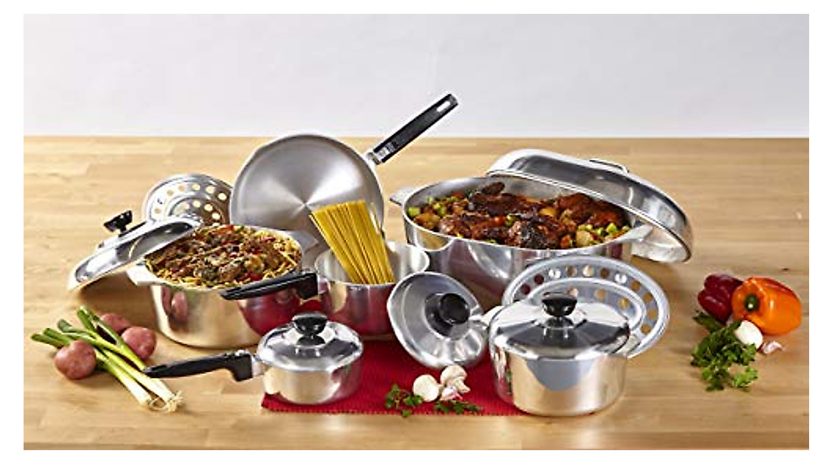 IMUSA Heavy Duty 13-Piece Cast Aluminum Cookware Set