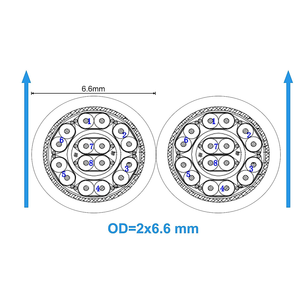 400G QSFP-DD DAC Cable - 400GBASE QSFP-DD to QSFP-DD Passive Direct Attach Copper Twinax Cable for Mellanox MCP1660-W001E30, 1-Meter(3.3ft)