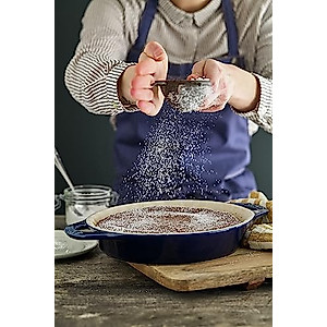 STAUB Ceramics Bakeware-Pie-Pans Dish, 9", 9-inch, Dark Blue