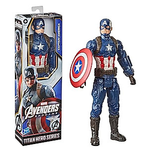 Avengers Marvel Titan Hero Series Collectible 12-Inch Captain America Action Figure, Toy for Ages 4 and Up