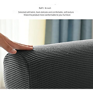 Yogsey 2 Pcs Stretch Couch Arm Covers Anti- Slip Armchair Cover Stretch Armrest Cover for Chairs Recliner Sofa Stretch Armrest Covers Furniture Protector Washable Armchair Slipcovers