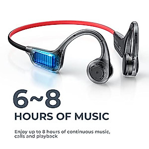 NAGFAK Bone Conduction Swimming Headphones, Bluetooth 5.3 Open Over Ear Running Headphone,Wireless 16GB Memory Headset IP67 Waterproof Sport Headphones with Mic