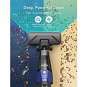Aspiron Stick Vacuum Cleaner, Small Vacuum Cleaner with 20kPa Powerful Suction & 0.88QT Dust Cup and 32ft Power Cord, 5-in-1 Handheld Lightweight Bagless Vacuum Cleaner Carpet and Floor for Pet