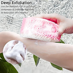 SmilePowo Double-Sided Bath Sponges, Personalized Frog Design, Soft&Gentle Cleaning Exfoliation, Loofah Body Scrubber Shower Body Sponges for Men,Women,Kids, 2 Packs Colorful as Gift for Family