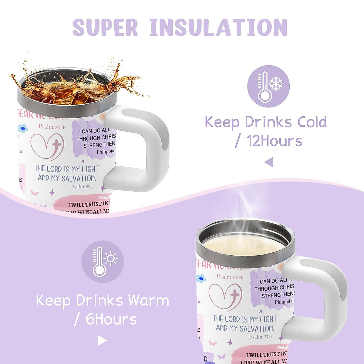 Christian Gifts for Women Girls, Christian Tumbler with Handle for Kids 14 oz, Girls Religious Gifts, Faith Jesus Bible Verse Gifts, Spiritual Inspirational Gifts for Girls, I Am a Child of God Cup