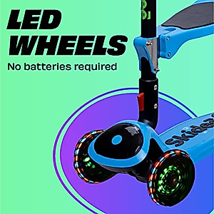 Kick Scooters for Kids Ages 3-5 (Suitable for 2-12 Year Old) Adjustable Height Foldable Scooter Removable Seat, 3 LED Light Wheels, Rear Brake, Wide Standing Board, Outdoor Activities for Boys/Girls