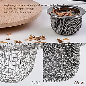 Cocktail Smoker Kit Whiskey Wine BBQ, Bar Party Flavor Drink Smoker Include Cherry Wood Chips, Filter, Tweezers, Drink Smoker Whiskey Lover, Christmas Gifts for Men/Brother/Dad/Grandpa