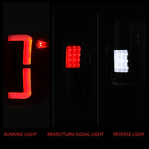 HAKA TOUGH LED Tail Lights Assembly Compatible with 2015 2016 2017 2018 2019 2020 Ford F150 F-150 Pickup Truck Black Smoked Taillights Brake Rear Lamps Accessories,Driver Side + Passenger Side