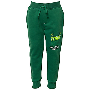 Teenage Mutant Ninja Turtles Michelangelo Raphael Leonardo Big Boys Fleece Pullover Hoodie Pants Gray/Green 14-16