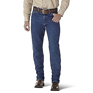 Wrangler Men's George Strait Cowboy Cut Original Fit Jean, Heavyweight Stone Denim, 38W x 32L