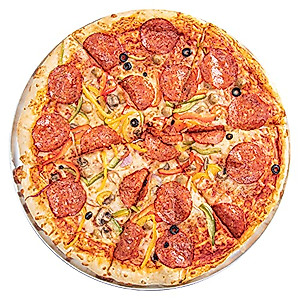 Restaurantware Met Lux 18 Inch Commercial Pizza Pan 1 Coupe Style Pizza Cooking Tray - Heavy-Duty 18-Gauge Aluminum Round Baking Tray Oven-Baking For Pizzas & More