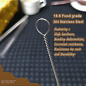 Straw Cleaner Brush Extend 8 inch, Extra Wide 10mm diam Straw Brush, Pipe Cleaners for Water Bottle, Sippy Cup, Baby Bottles, Drinking Straw Cleaning Brush Set 10 Pack