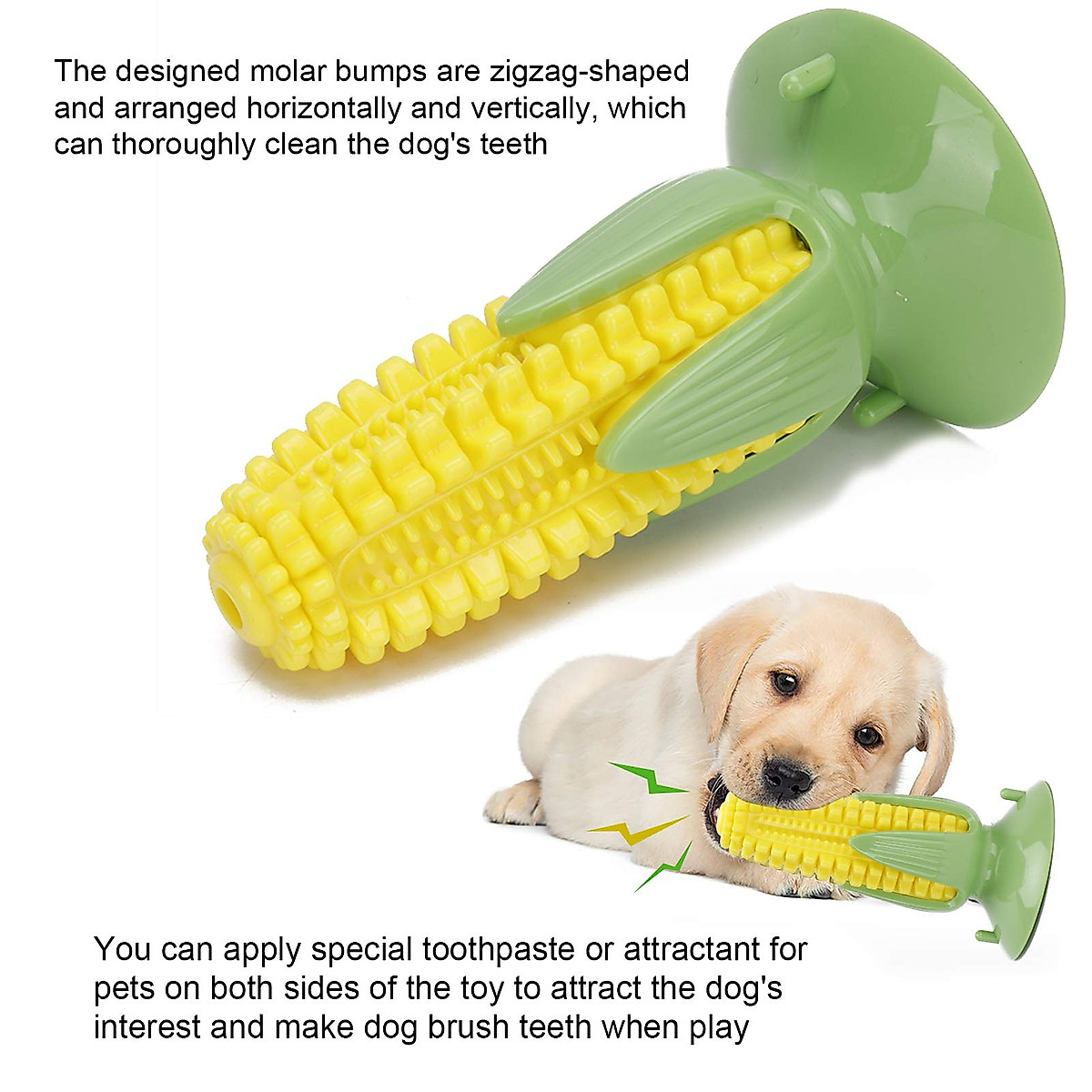 Corn Shape Dog Chew Toy, Corn Cob Dog Toy Aggressive Chewers Puppy Teeth Chew Corn Stick Toy for Small Meduium