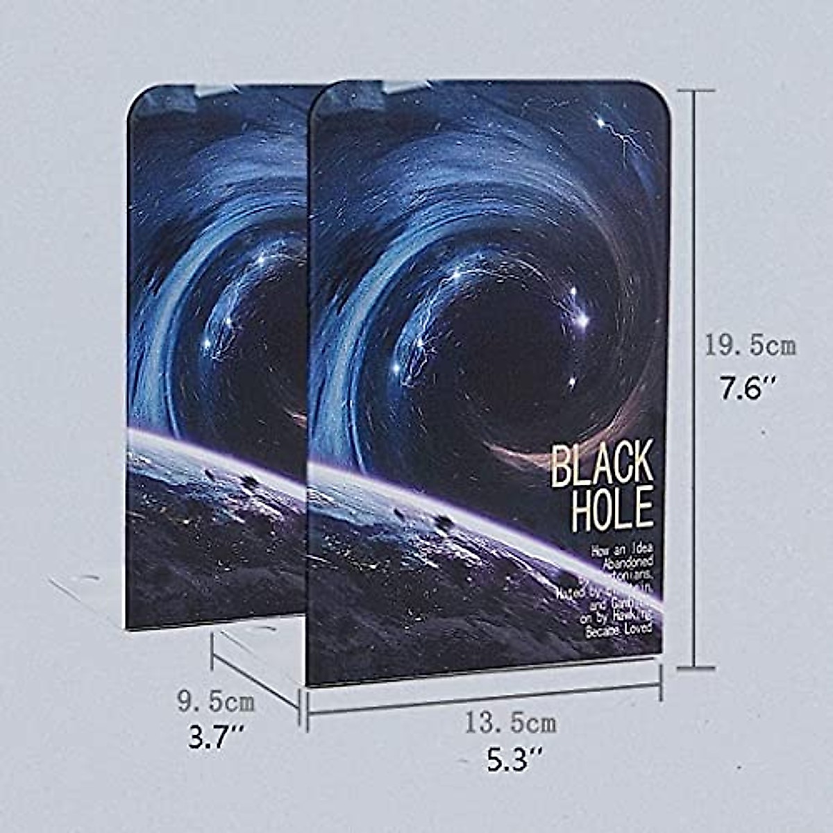 Book Ends Bookend Holder Book Stand Students with Bookshelf Creative Black Hole Bookend Supports Book Stopper for Shelves Bookshelf (Color : C)