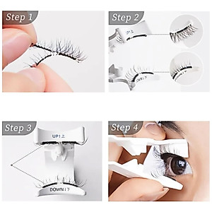 2024 New Self Adhesive Eyelashes,[3 Pairs] Self Adhesive Lashes,No Glue Lashes Press on Lashes,Reusable Self Adhesive Eyelashes,No Glue Eyelashes (3*Natural)