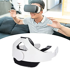 Adjustable Head Strap, Protective Head VR Protective Headband Rotable Lightweight for Quest 2 VR Headset